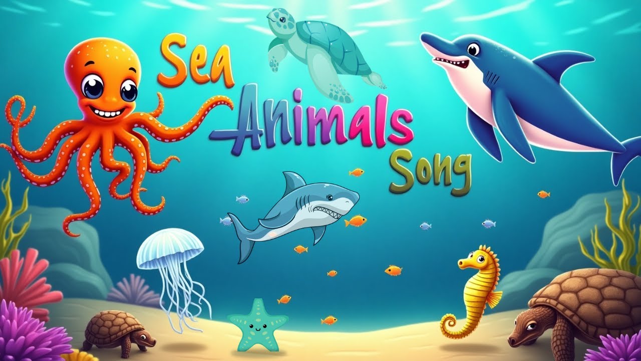 Sea Animals Song | #dolphins , #oceananimals, #octopus, #shark - YouTube