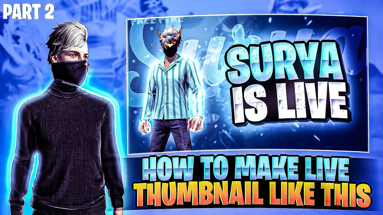 How To Make Free Fire Live Thumbnail | Youtubers Jaisa Live Thumbnail ...