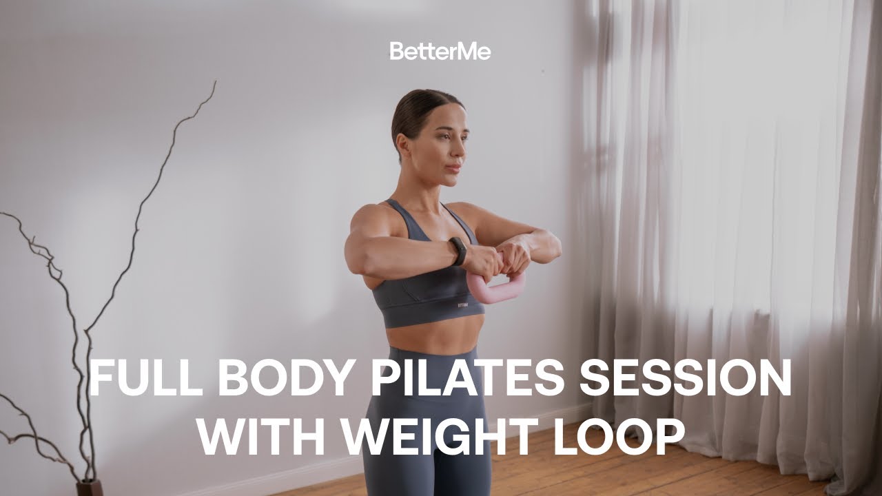 5 Minute Pilates with Weight Loop | Full Body Workout by BetterMe - YouTube
