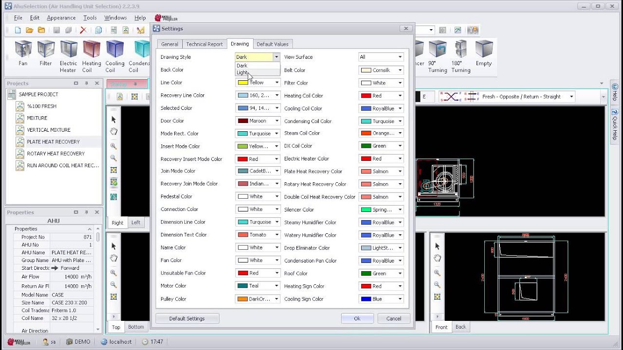 AHU Selection - (Air Handling Unit Selection) - Changing AHU Drawing ...
