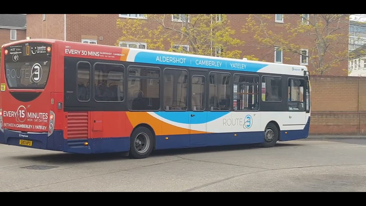 Here is the stagecoach bus 36911 in Aldershot with the route 3 livery ...