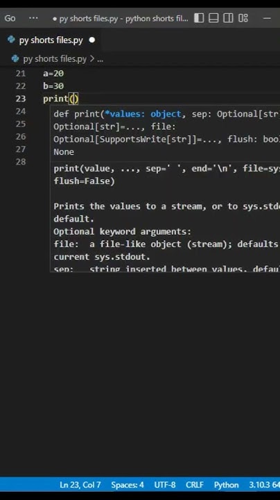 Add Both Numbers Using Print Function Python Pythonforbeginners Learnpython