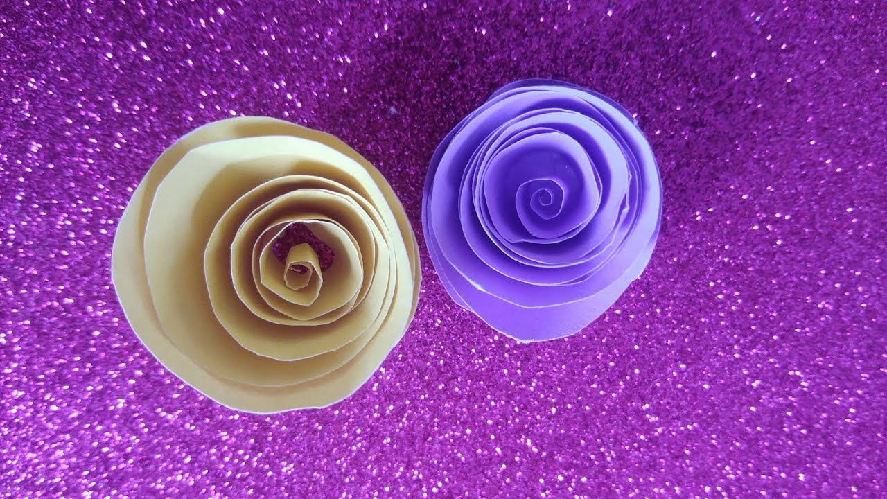 DIY rolled paper Rose | paper Rose Tutorial | paper Flowers - YouTube