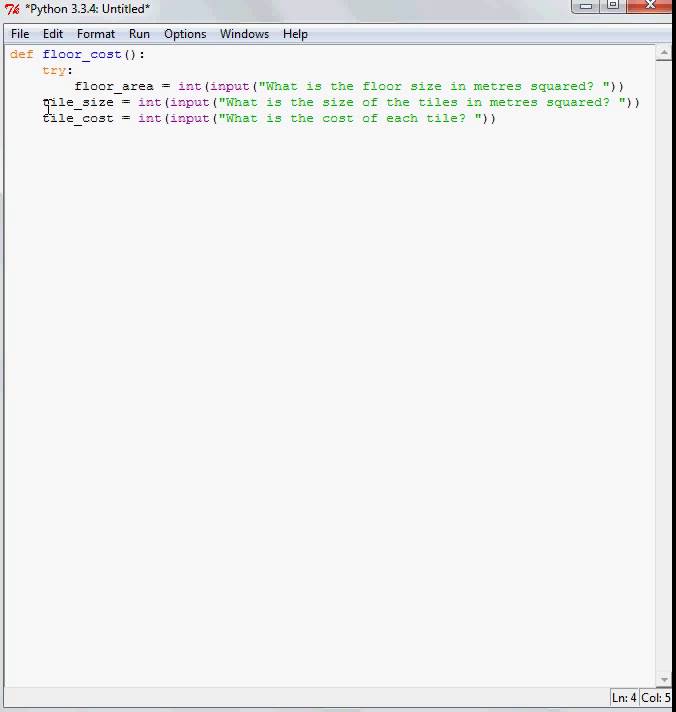Calculating Cost of Tiling/Carpeting Floor in Python - YouTube