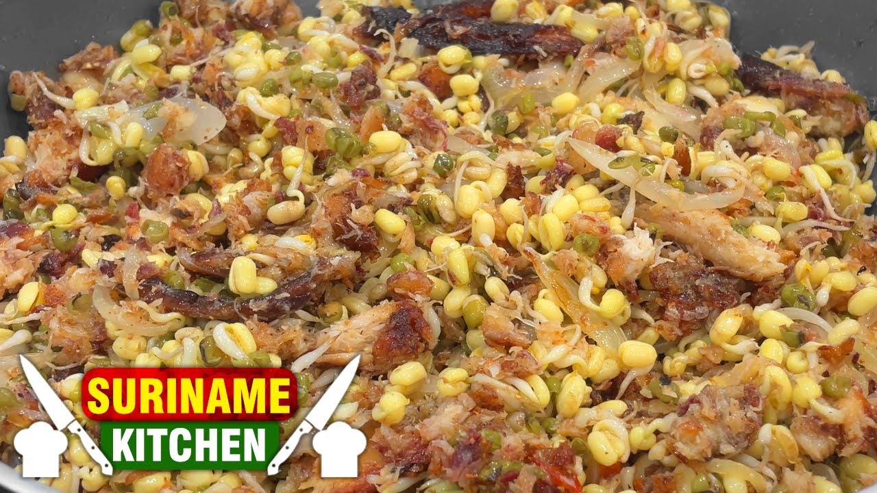 Heerlijke Surinaamse Warme Vis Met Ontkiemde Mungbonen Maken - YouTube