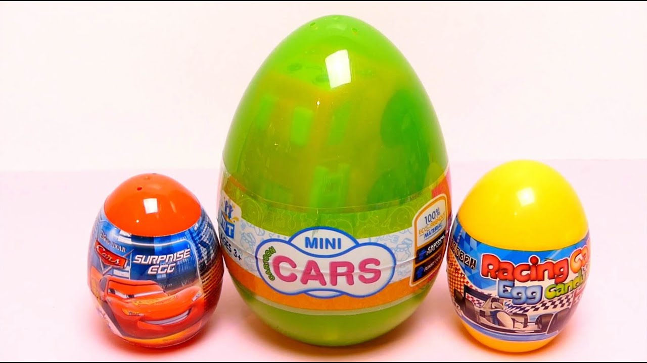 Mini CARS Surprise Eggs - Racing Car Eggs with Candies - YouTube