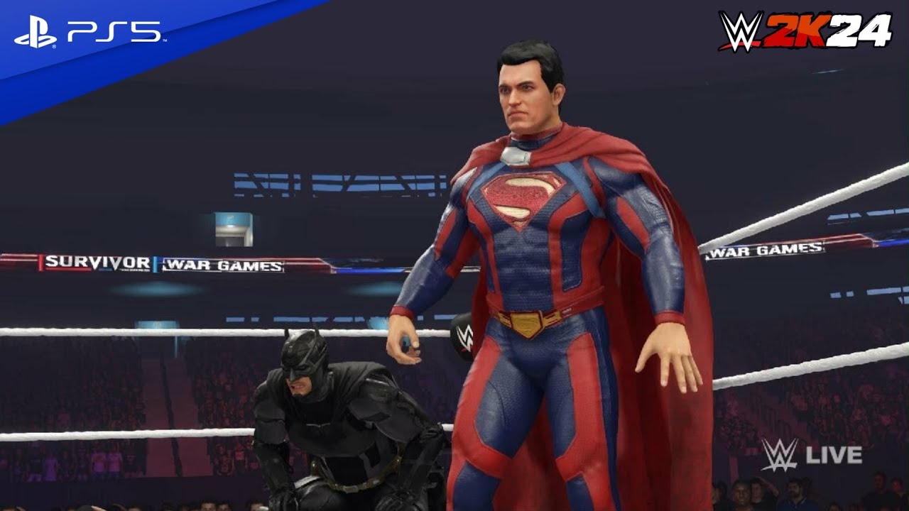 WWE 2K24 - The Undertaker - Kane Vs Superman - Batman | WWE Februari 16 ...