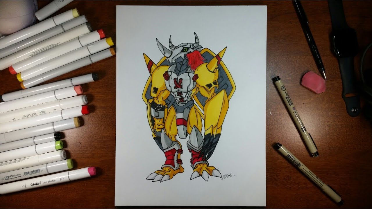 How to Draw WarGreymon - YouTube