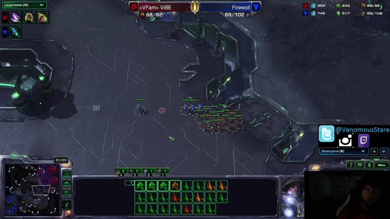 [TvZ test map] Vibe vs Firewoll- nice infestor plays - YouTube