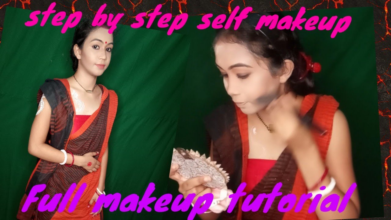 step by step full makeup tutorial || self makeup - YouTube