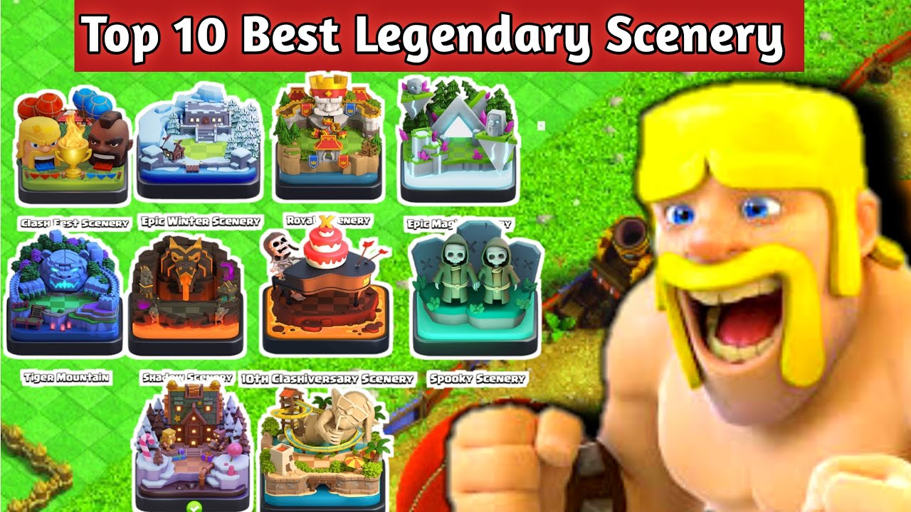 clash of clans Top10 best scenery let's find out which one best # ...