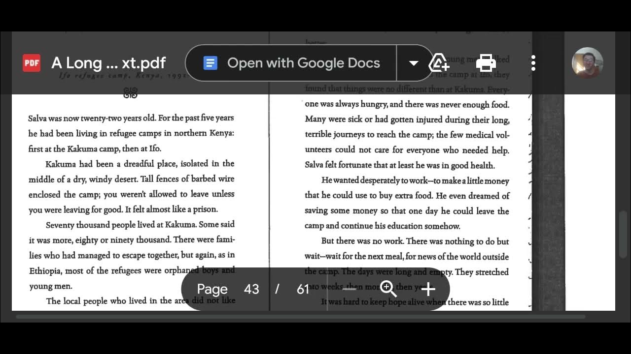 A Long Walk to Water Chapter 14 - YouTube