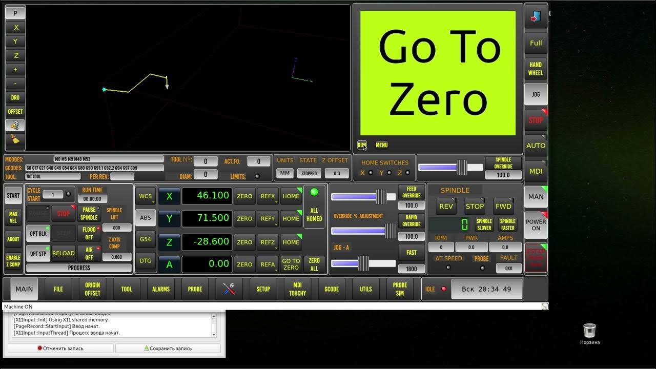 Linuxcnc, QTvcp, QtWoodpecker UI modification. - YouTube