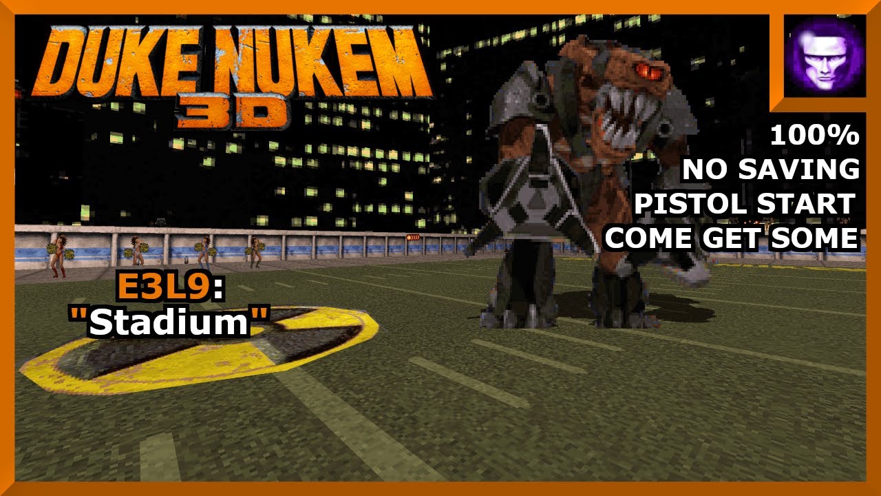 Duke Nukem 3D Come Get Some 100% E3L9: "Stadium" (Cycloid Emperor Boss ...