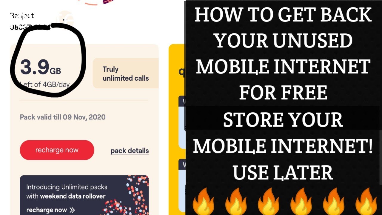 How To Get Back Your Unused Data // Store Your Data Use Later. - YouTube