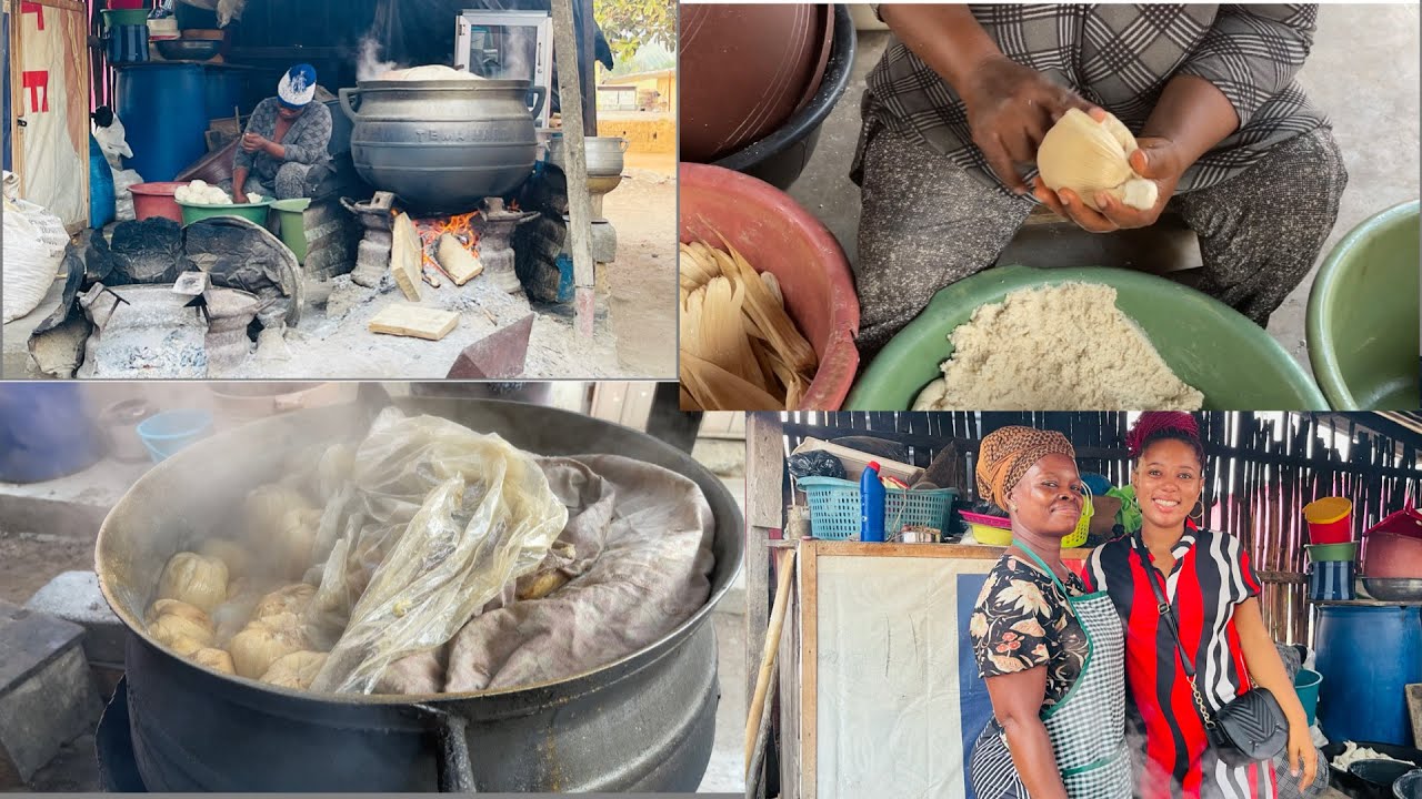 Traditional Ghana Streetfood| Cooking Ga Kenkey And Fish - YouTube