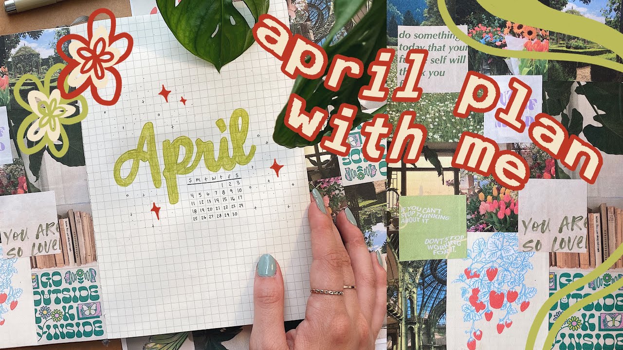Plan With Me 🌱 April 2021 Bullet Journal Setup - YouTube