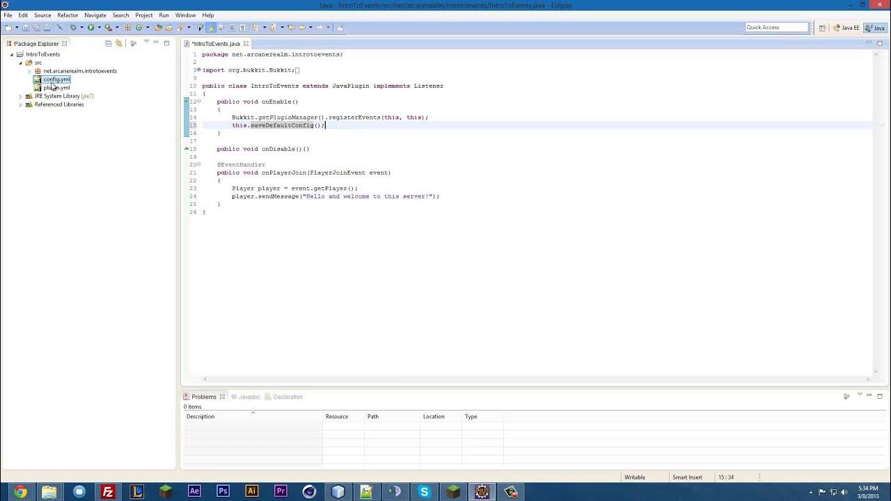 Creating a Config File using the Bukkit API - YouTube