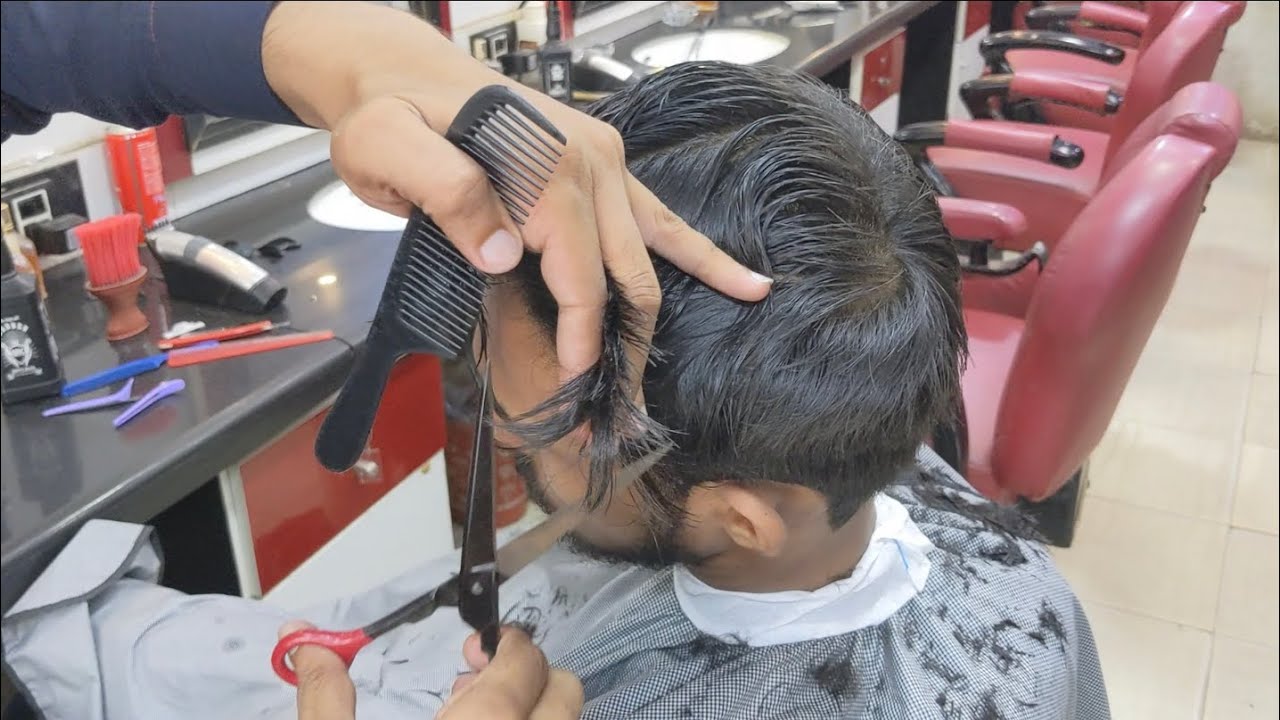 Curly Hair Cutting Scissors Only/ ASMR experience #alrayaanhairstudio ...