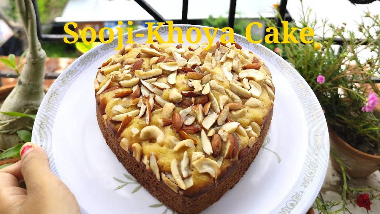 Homemade tasty eggless "Sooji-Khoya Cake🍰" | Without Atta nd Maida ...