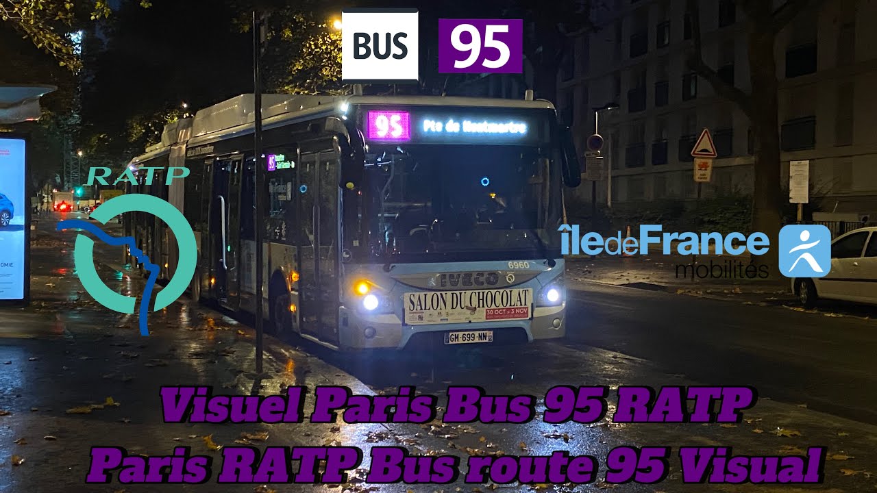 Visuel ligne 95 RATP. Paris Bus route 95 visual. #bus #iledefrance # ...