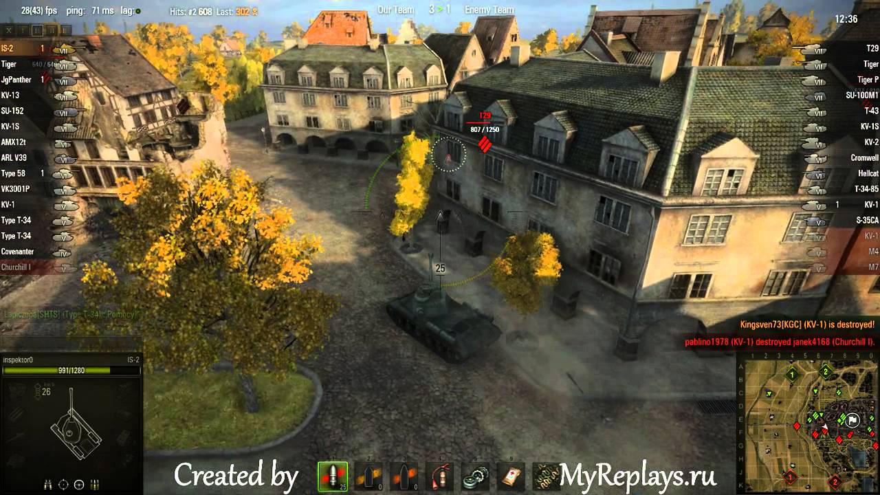 WOT: Siegfried Line - IS-2 - 8 frags - - YouTube