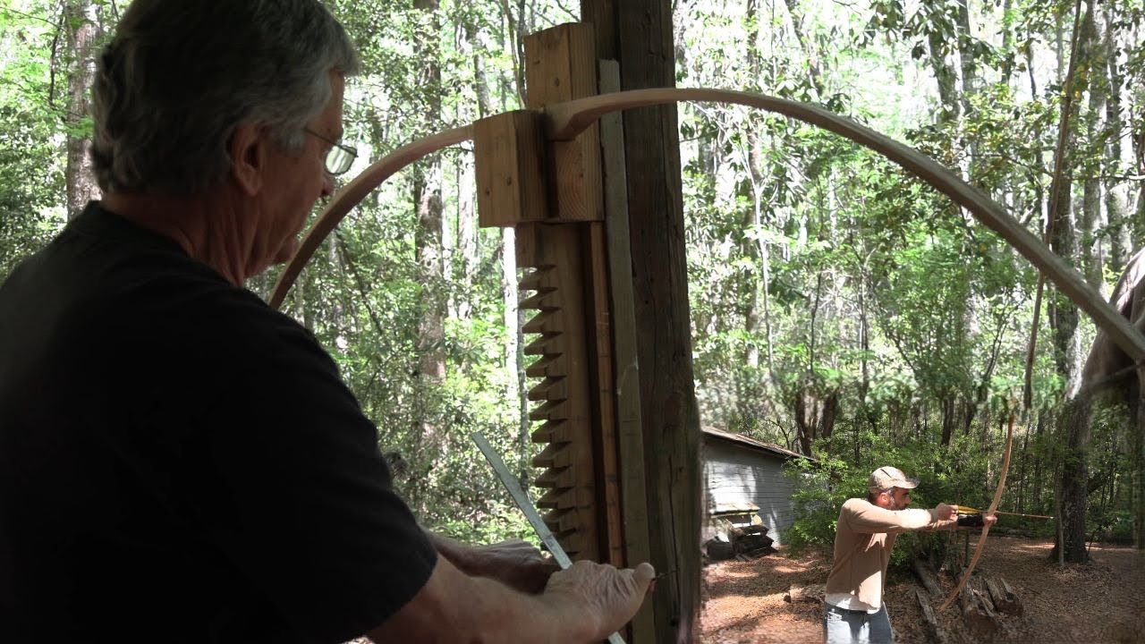 Lets Build a Fine Hickory Bow Fire Hardened - YouTube