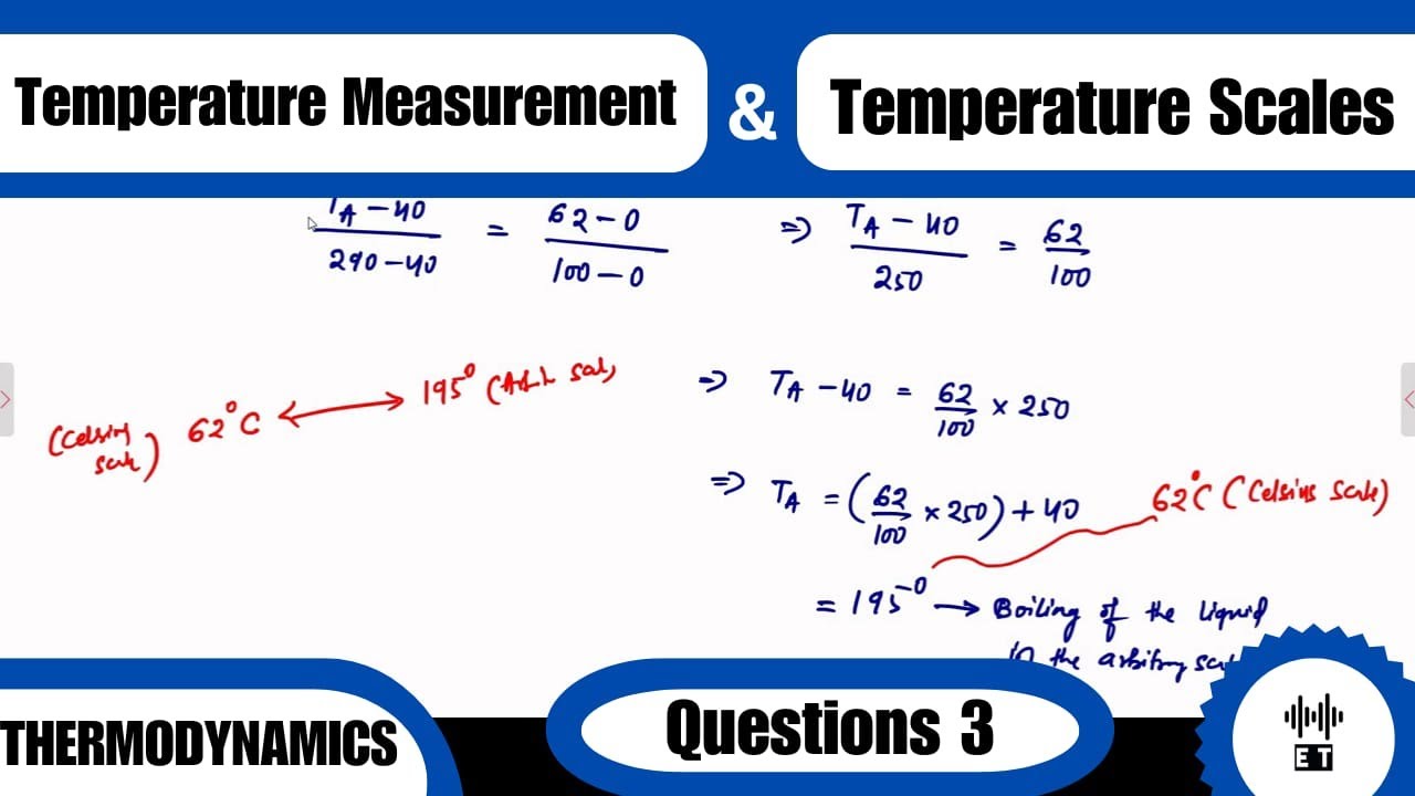 Temperature Measurement And Temperature Scales | Questions 3 ...