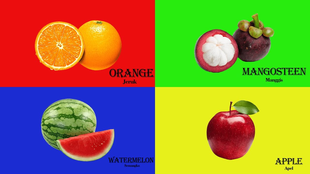 Match Pictures of The Fruits 1 (Mencocokkan Gambar Buah-Buahan 1) - YouTube
