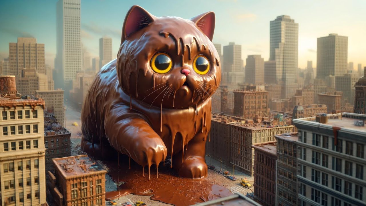 Panic Chocolate Cat #cat #cute #kitten 🐈🍫🌊 - YouTube