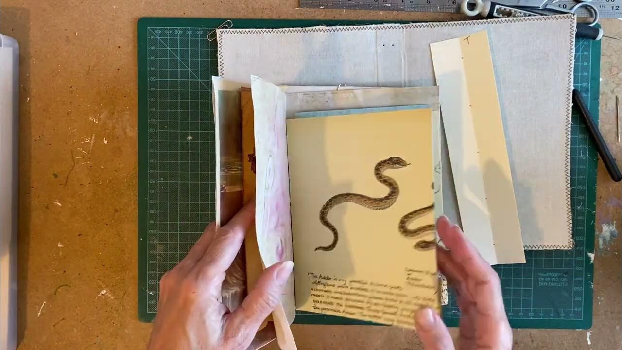 Making a simple junky junk journal with me - sewing in the signatures Part 4 - YouTube
