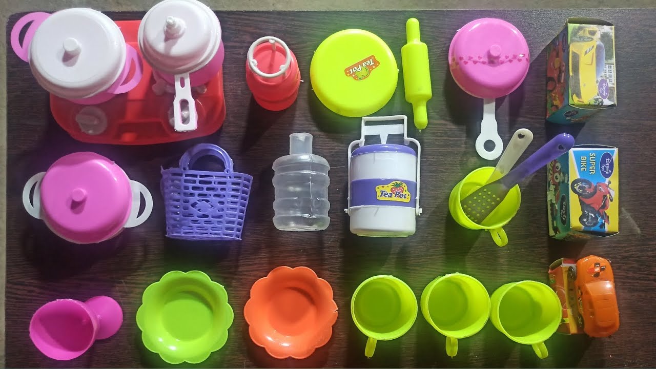 Unboxing Miniature Plastic Full Kitchen Set Collection | Toy Cooking ...