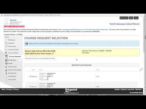 How to Enter Course Requests into StudentVUE - YouTube