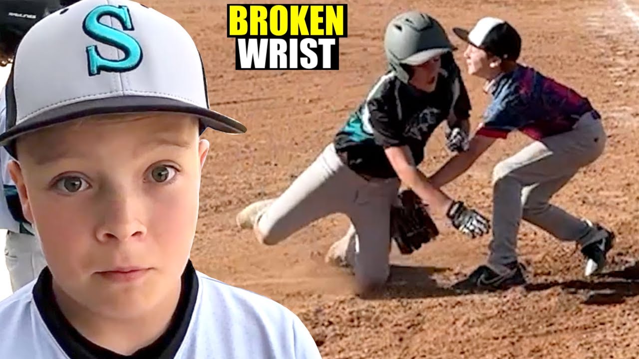 BROKEN WRIST SLIDING into HOME at BASEBALL TOURNAMENT! - YouTube