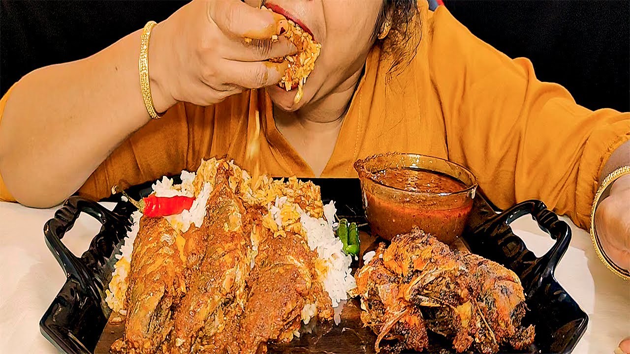 Dive into Deliciousness: ASMR Fish Curry & Fish Fry Eating || INDIAN ...