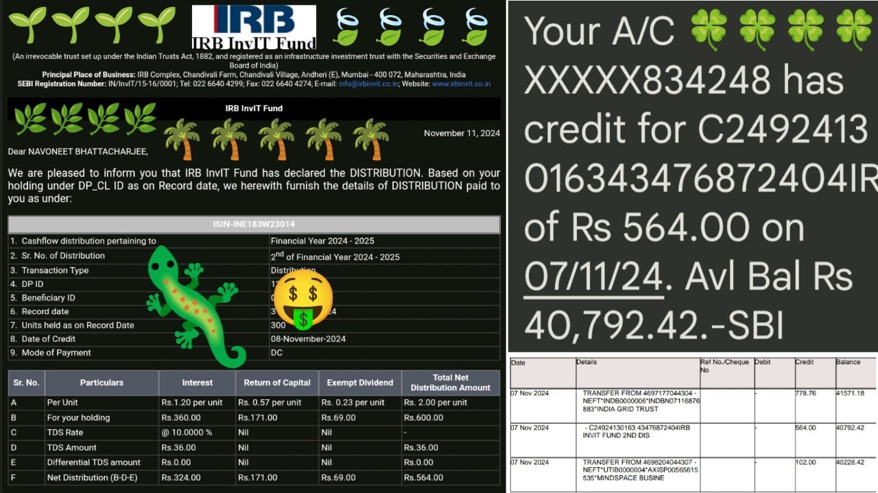 IRB Invit Fund Distribution Advice For Q2FY24-25 | IRB Invit Fund 2nd ...
