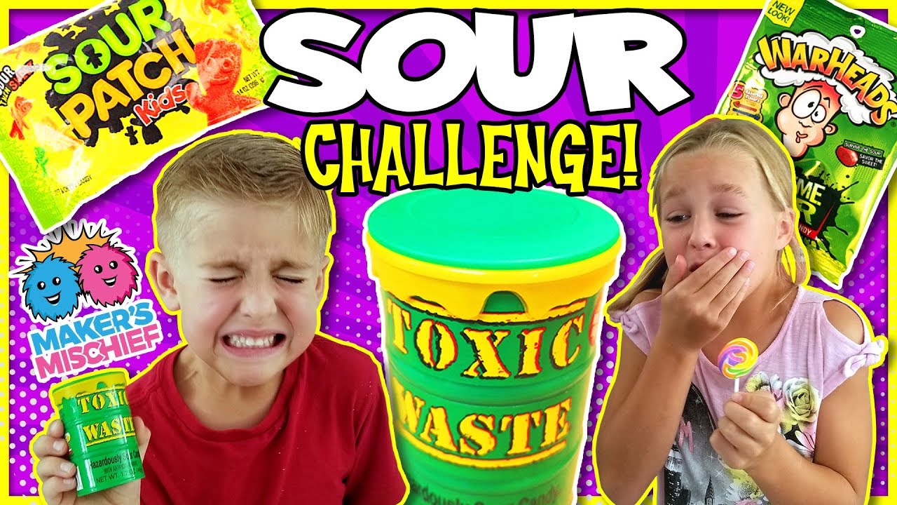 EXTREME SOUR CANDY!!! Cry Babies, Warhead & Toxic Waste Challenge ...