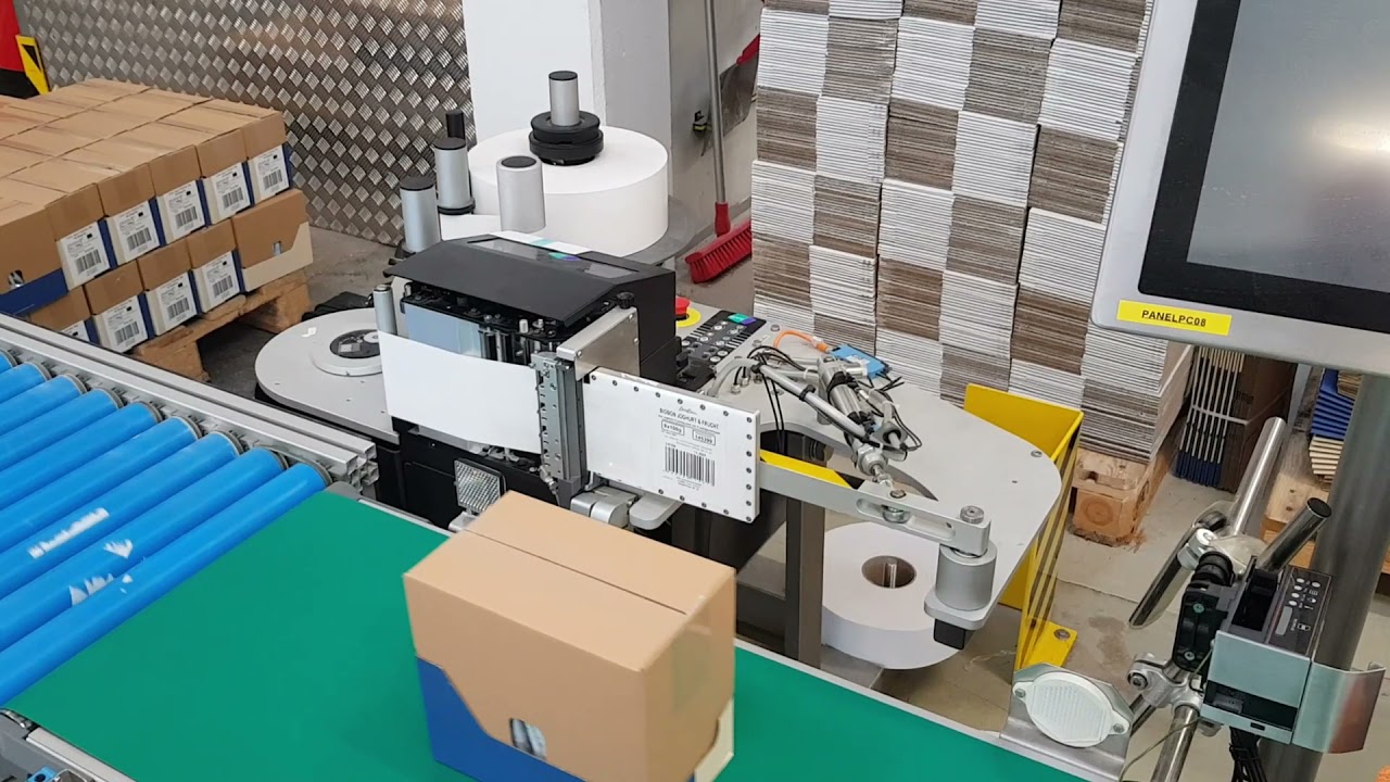 Linerless Pivot - application on boxes - YouTube