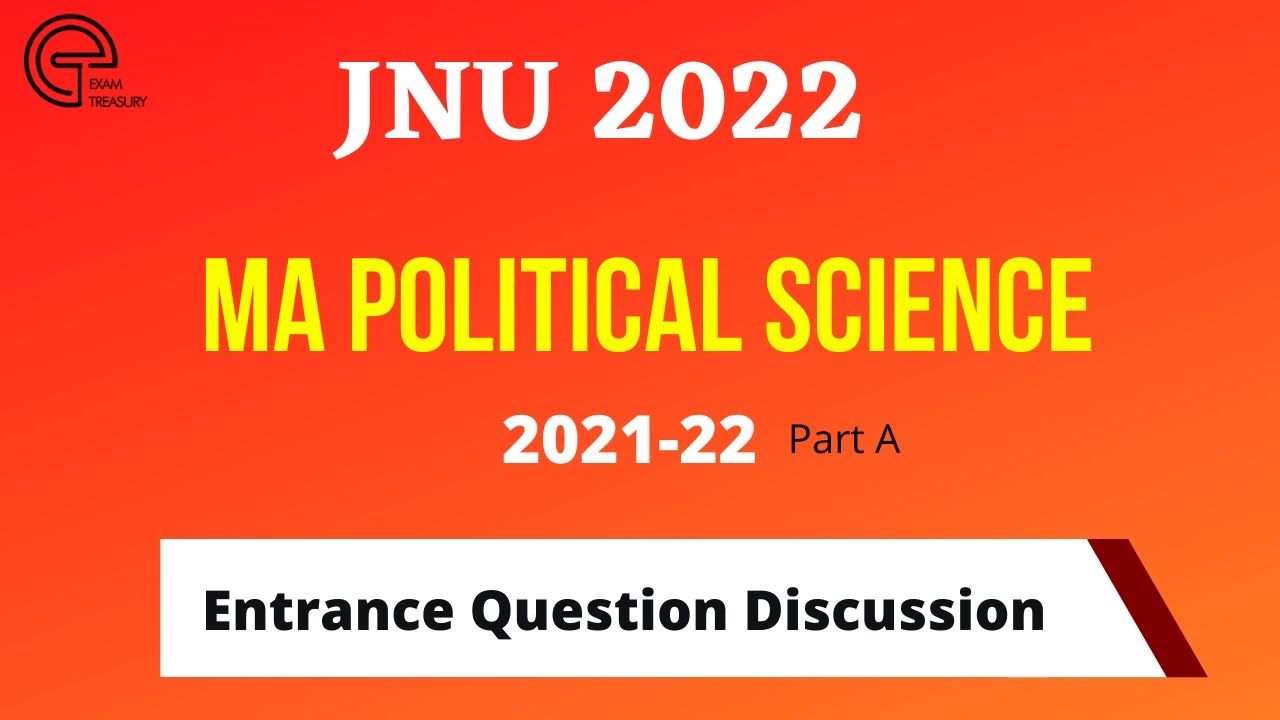 JNU 2021 MA Political Science Entrance Question Paper | JNU 2022 | Join ...
