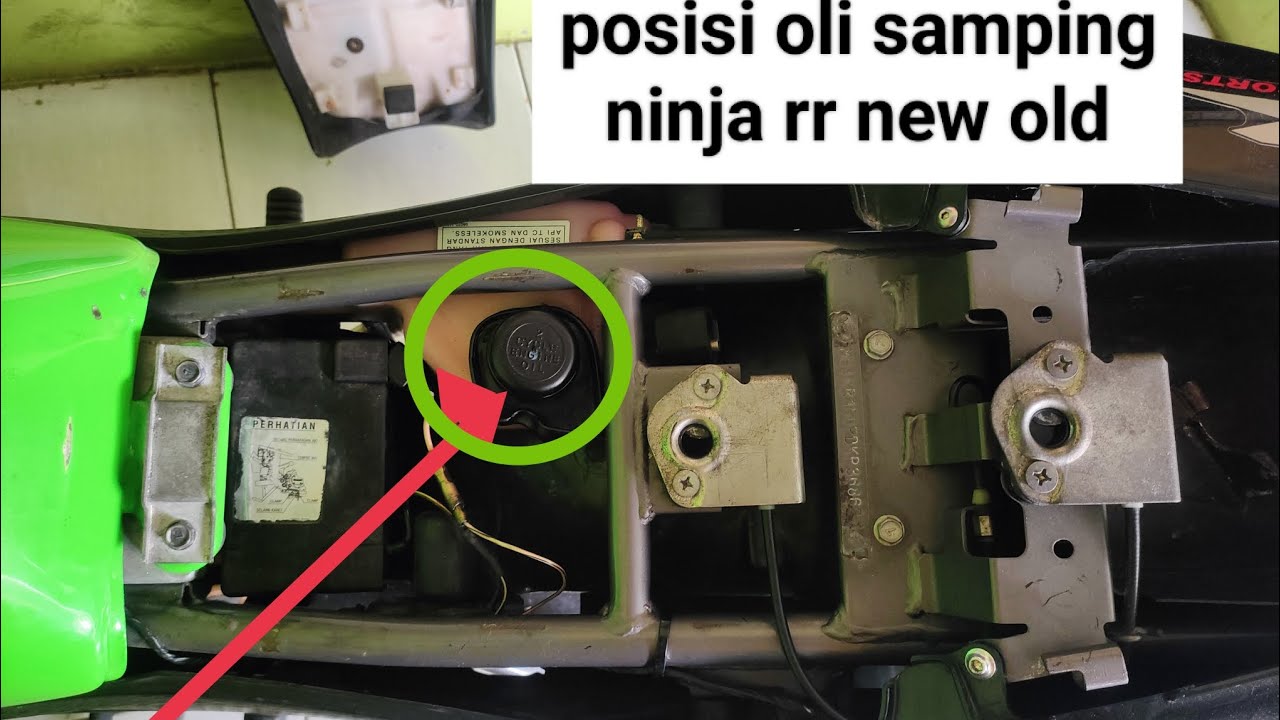 posisi oli samping ninja rr old dan ninja rr new - YouTube