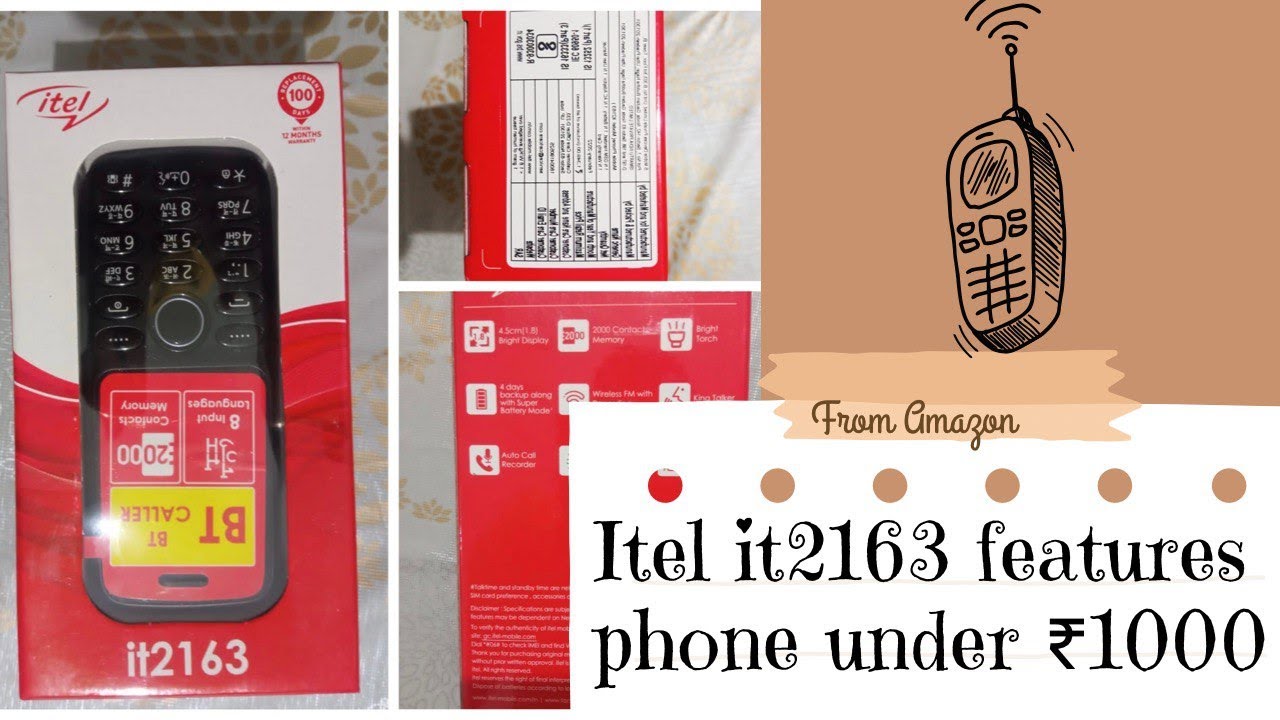 Itel features mobile it-2163 under 1000 ₹ from Amazon🤳 🎁!! Unboxing and ...