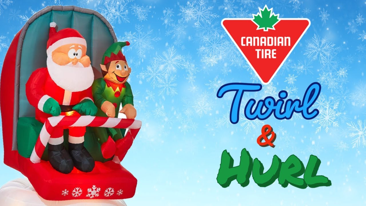 [CANADIAN EXCLUSIVE] New for 2024 Gemmy 5.5ft Animated Twirl & Hurl Christmas Inflatable - YouTube