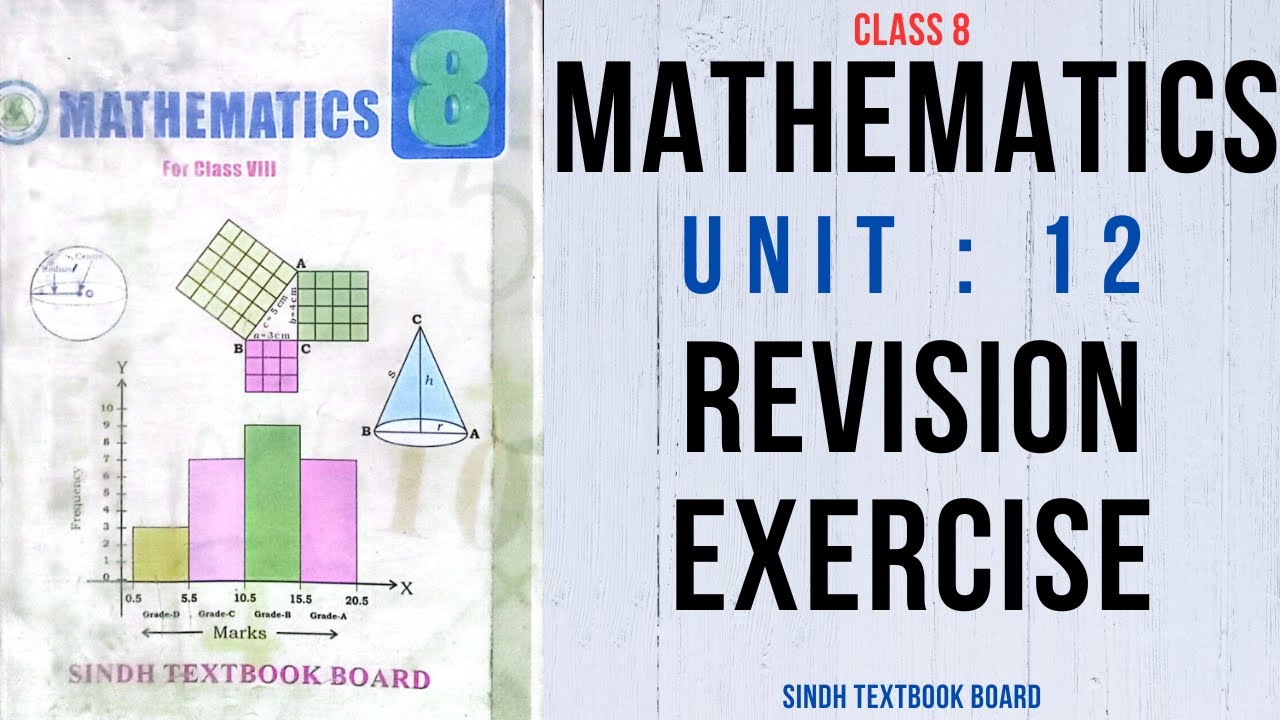 Revision Exercise Unit 12 Class 8 Mathematics Sindh textbook - YouTube