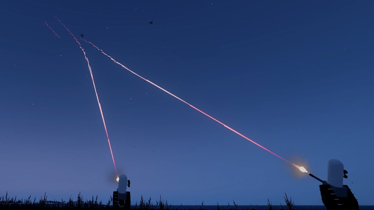 ArmA 3 - U.S. C-RAM Firing Tracers - U.S. Military Base shot Down ...