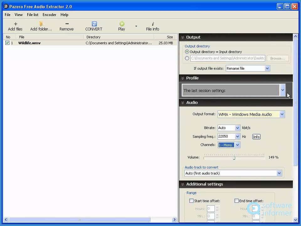 Pazera Free Audio Extractor video demo - YouTube