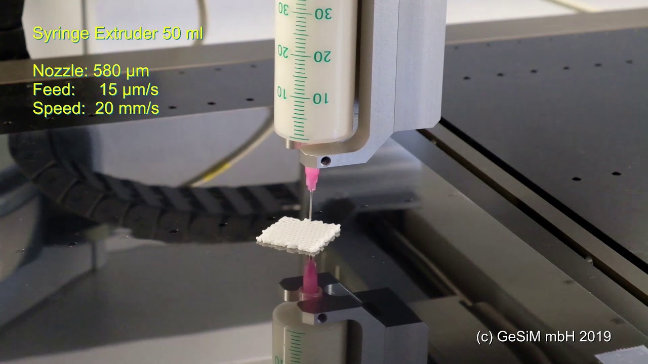 Bioprinting with 50ml Extruder - YouTube