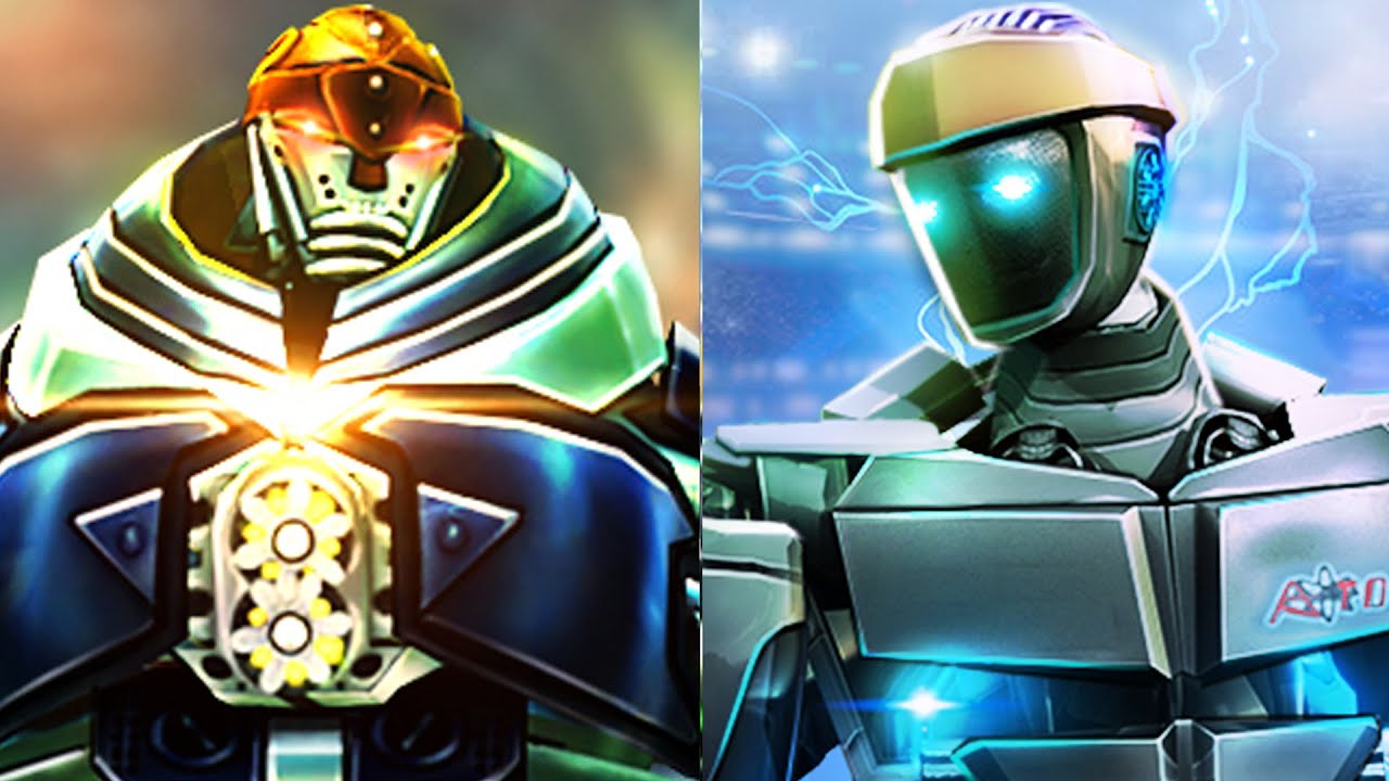 REAL STEEL WRB Juggernaut VS Atom & Noisy Boy & Aquabot Blockbuster ...