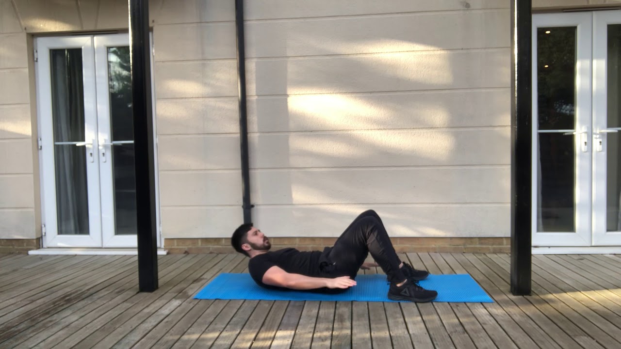 Supine Lateral Toe Touches - YouTube
