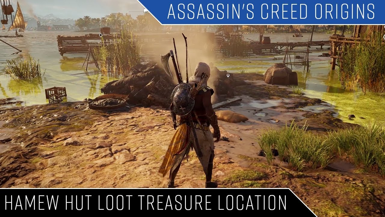 Assassin's Creed Origins Hamew Hut loot treasure location - YouTube