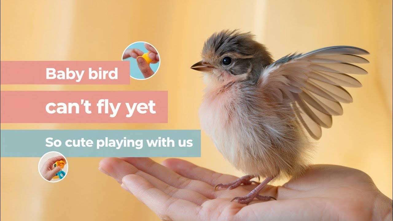 Lazy baby Bird in my home #birds #animals #sparrow - YouTube